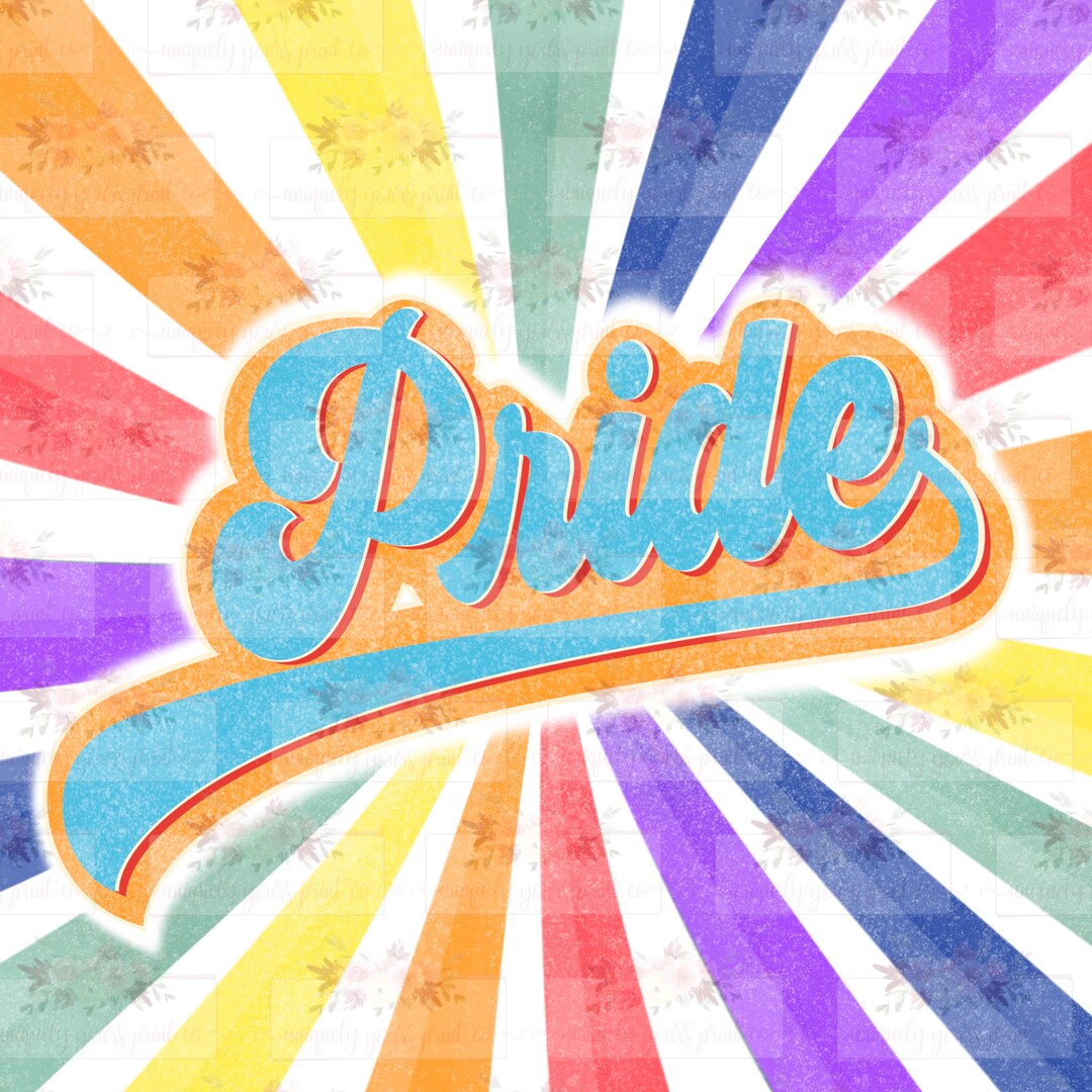 Pride Retro Rainbow Starburst | Rainbow | Hand Drawn | Doodle Design ...