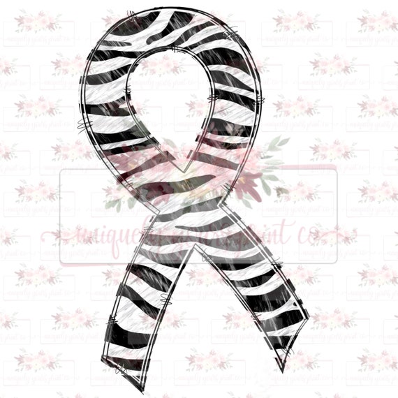 Zebra CVID Awareness Ribbon L Digital Design Instant | Etsy