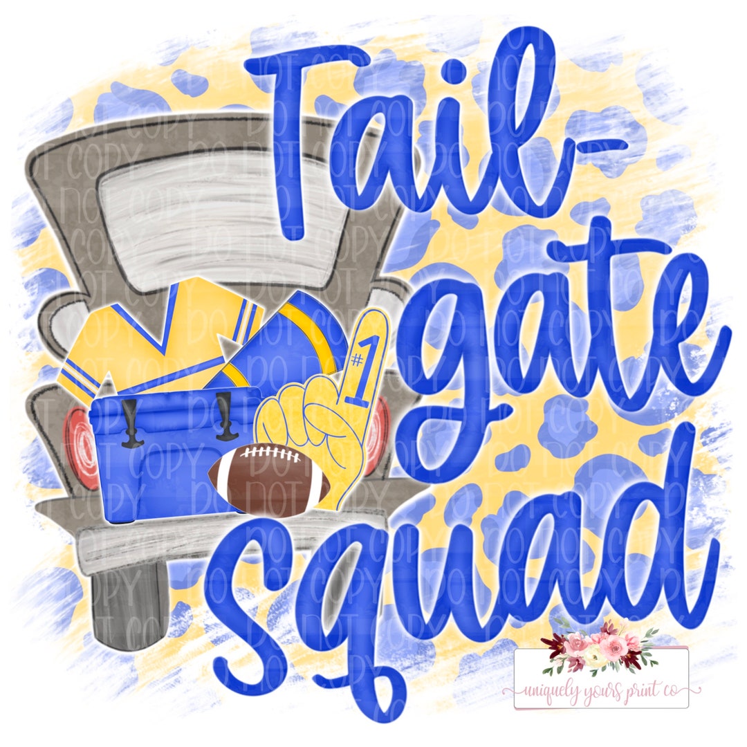 Royal Blue & Yellow Gold Football Digital Design | Tailgate Squad ...