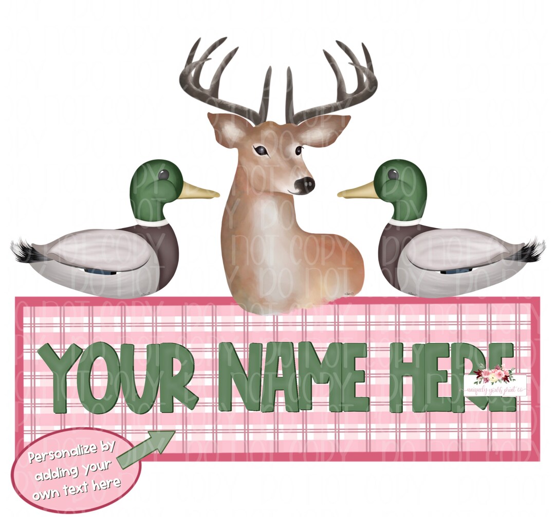 Buck Duck Hunting Trio Digital Design | Personalizable Name Plate ...