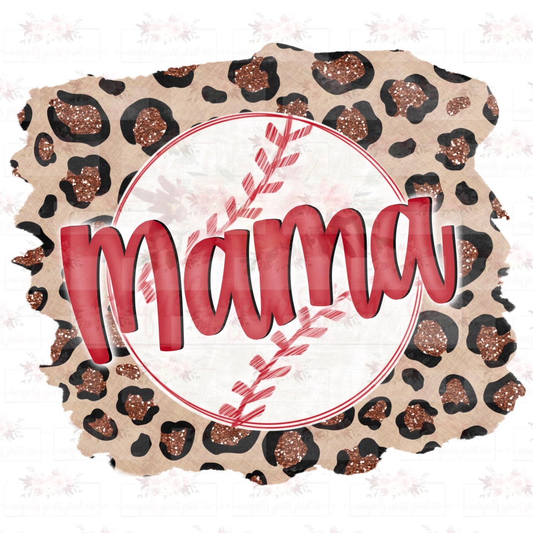 Leopard Cheetah Baseball Mama | Baseball PNG | Instant Download ...