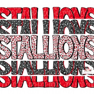 Stallions Digital Design | Stallion Mascot | Stacked Cheetah Tie Dye ...