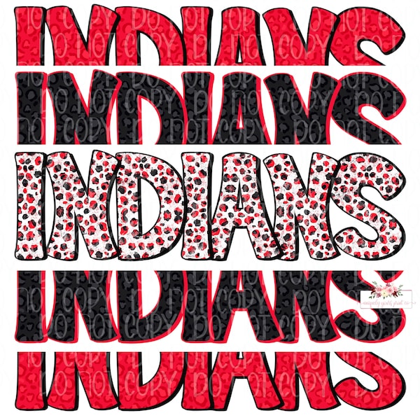 Indians Png Red and Black - Etsy