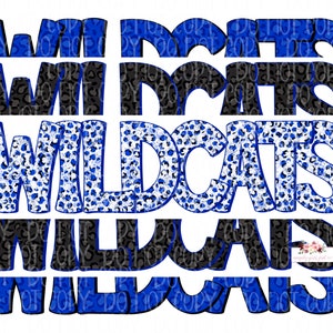 Wildcats Digital Design Wildcats Mascot Stacked Cheetah Tie Dye ...