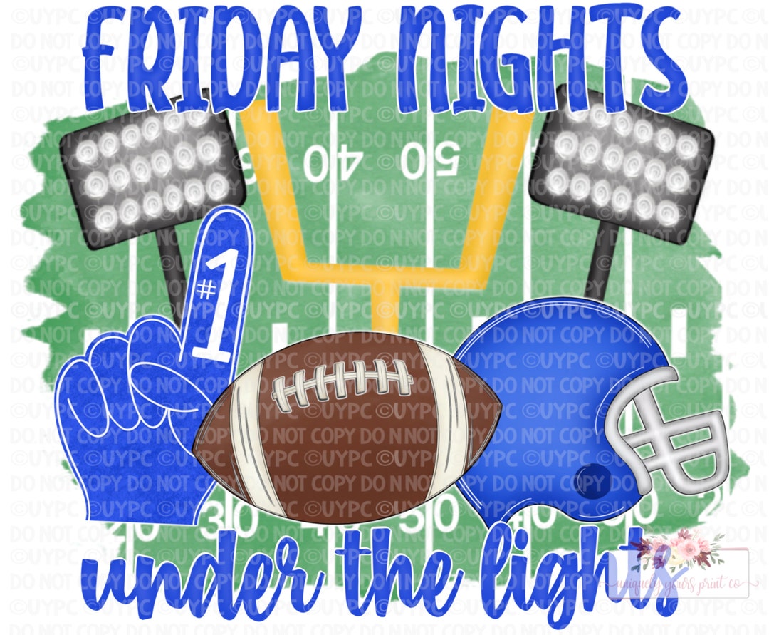 Football Digital Design | Friday Nights Football Field PNG | Hand Drawn ...