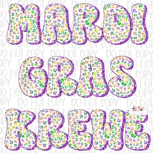 Mardi Gras Krewe Digital Design | Cheetah Tie Dye and Glitter Pattern ...
