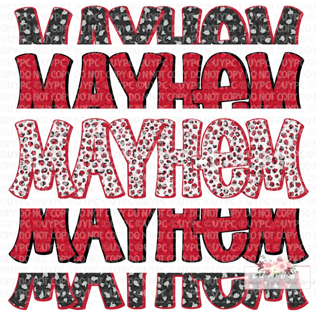MHS Mayhem Digital Design | Hand Drawn | Mascot Printable Stack School ...
