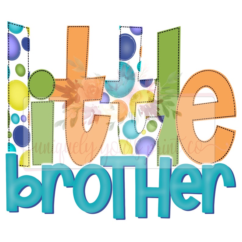 Little Brother PNG | Hand Drawn | Doodle Design | Sublimation |digital ...