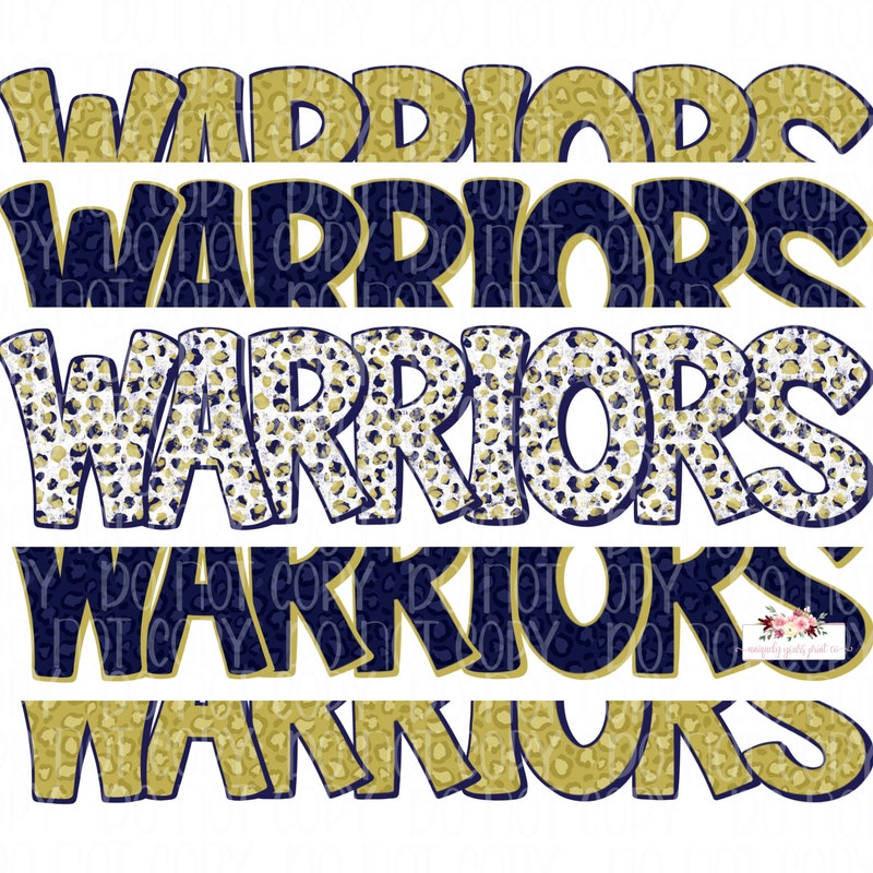 Navy and Gold Warriors - Etsy