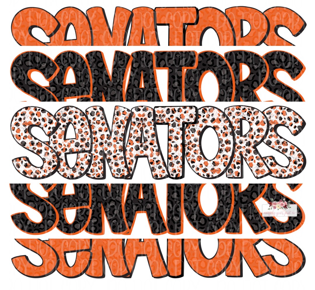 Senators Digital Design | Senator Mascot | Stacked Cheetah Tie Dye ...