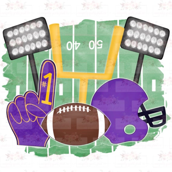 Purple and Gold Football Stadium Lights Digital Design - Etsy