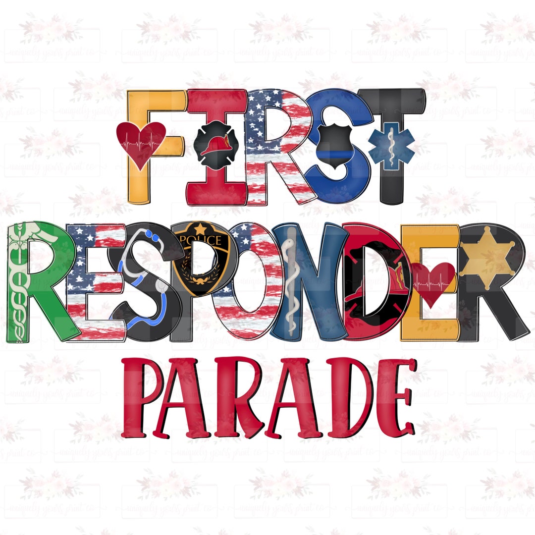 First Responder Parade Design | Digital Download | PNG | Sublimation ...