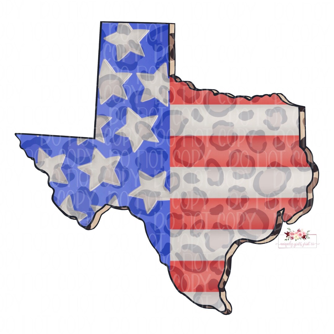 Texas Leopard USA Flag Design | Patriotic PNG (digital Download) - Etsy