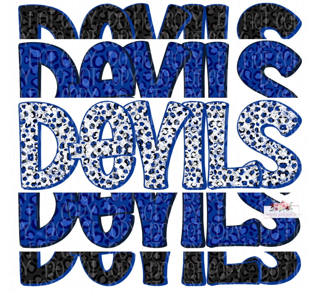 Richmond Devils Digital Design | Devil Mascot | Stacked Cheetah Tie Dye ...