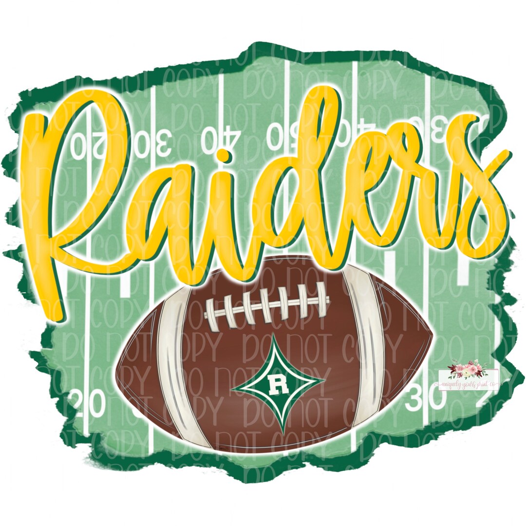 Raiders Football Digital Design Download | Green and Yellow Gold | Hand ...