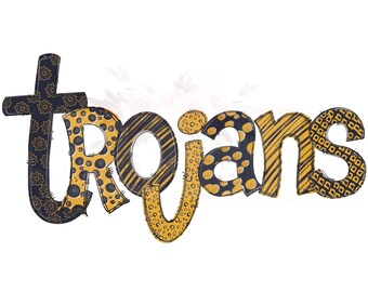 Trojans Yellow Png - Etsy