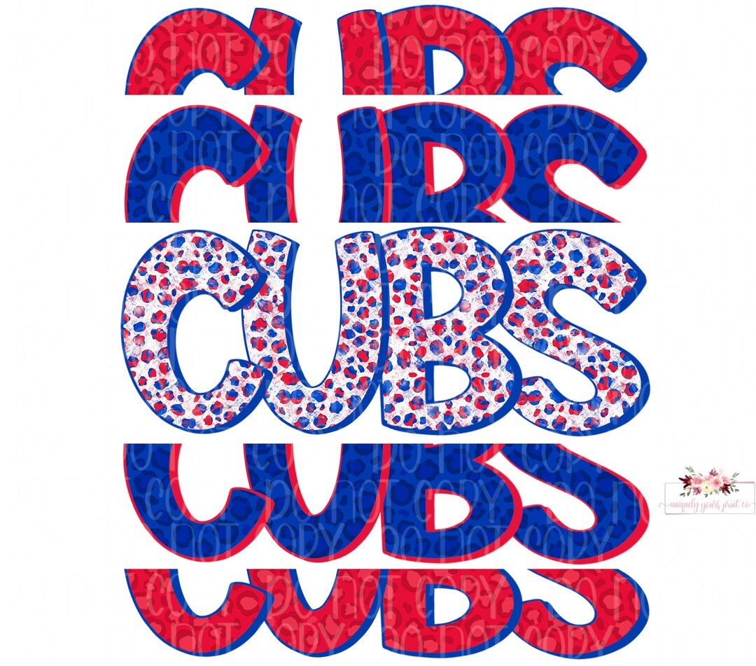Cubs Digital Design | Red and Royal Blue Cub School Mascot | Stacked ...