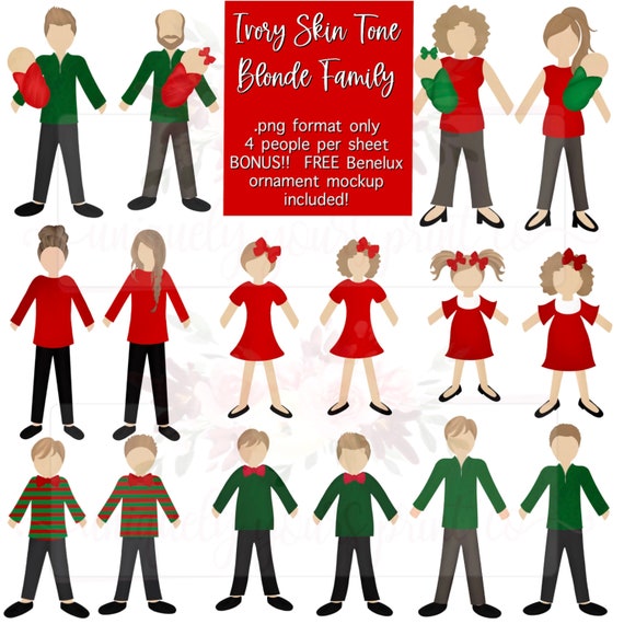 Stick Family Of 4 Clip Art