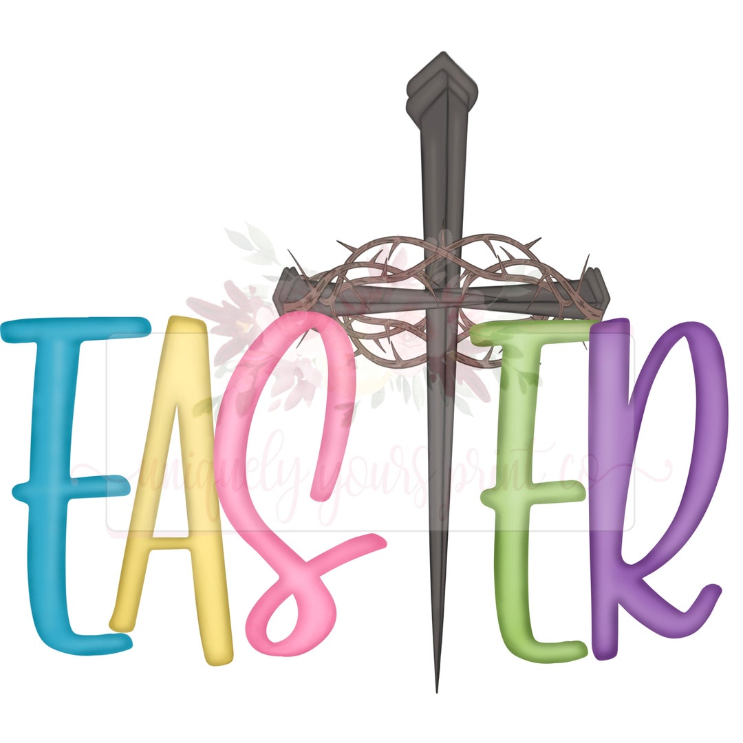 Easter Cross PNG Design | Hand Drawn Sublimation (digital Download) - Etsy