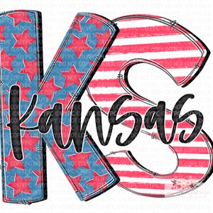 Kansas Patriotic Digital Design | PNG |instant Download | Hand Drawn ...