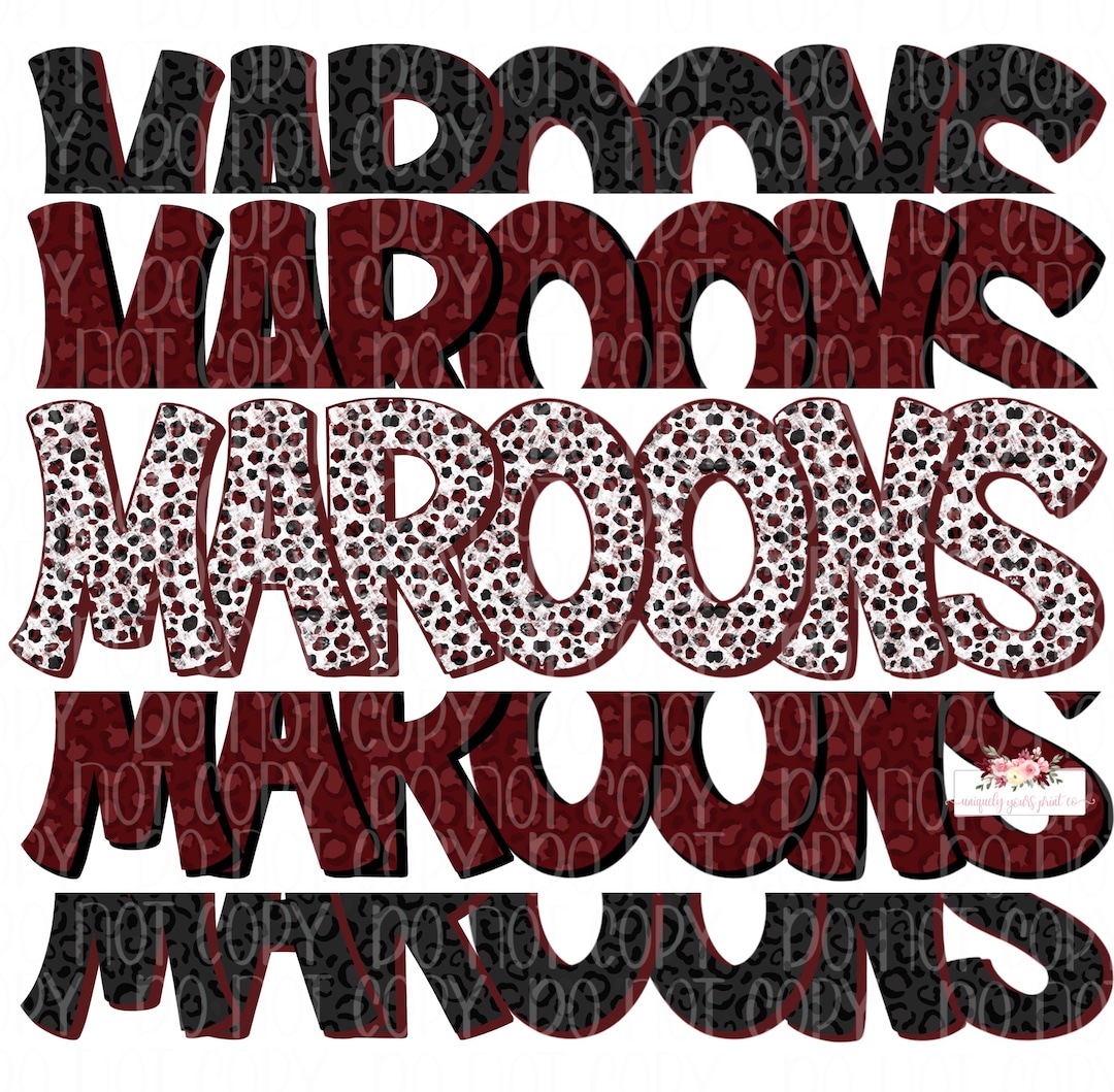 Maroons Digital Design | Maroons Mascot | Stacked Cheetah Tie Dye ...