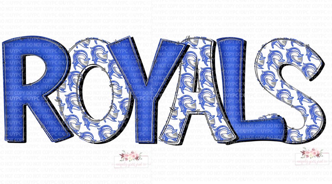 Twin River Royals Digital Design | Pattern Filled Royals Mascot Doodle ...