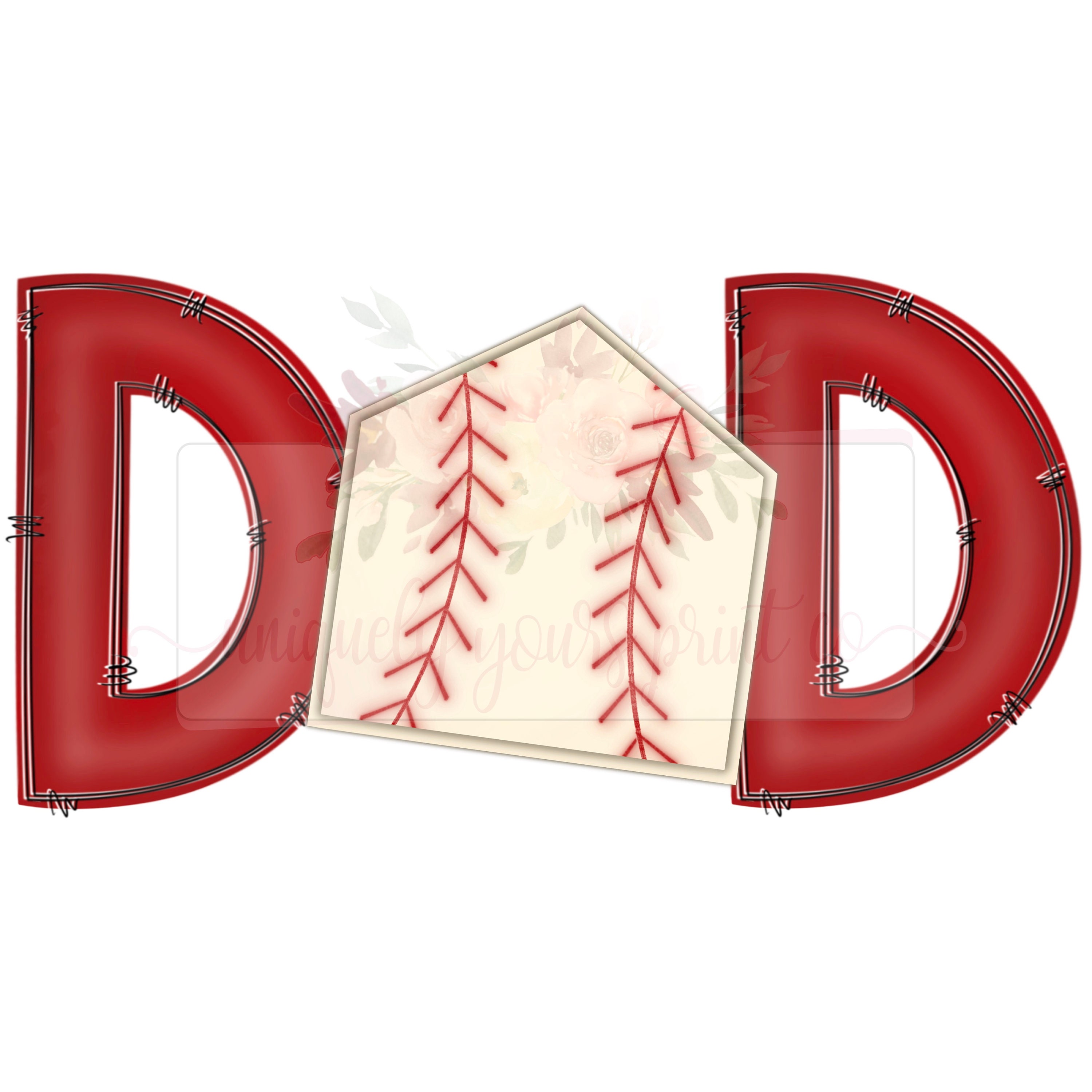 Dad Baseball Doodle Hand Drawn Printable PNG - Etsy