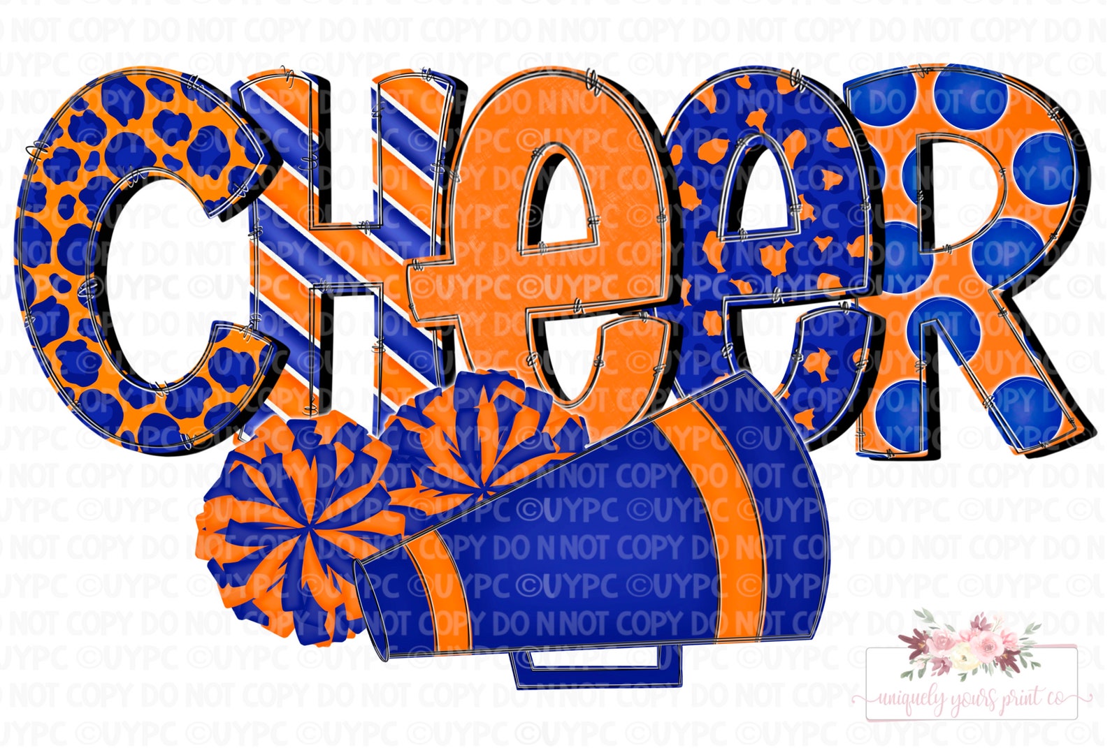 Orange & Blue Cheer Design | PNG, Sublimation (digital Download) - Etsy
