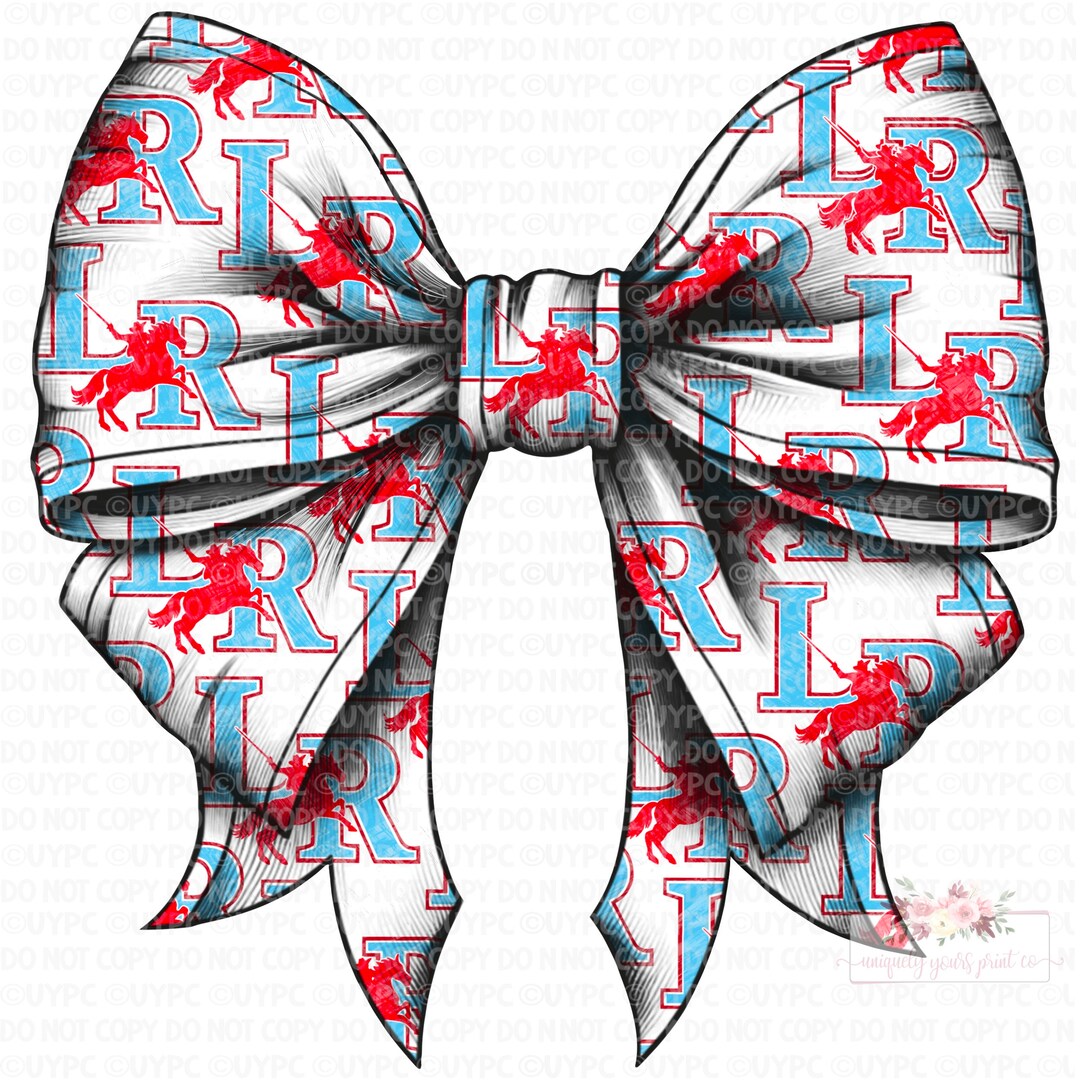 Raiders Coquette Bow Digital Design | Red and Columbia Blue | Hand ...