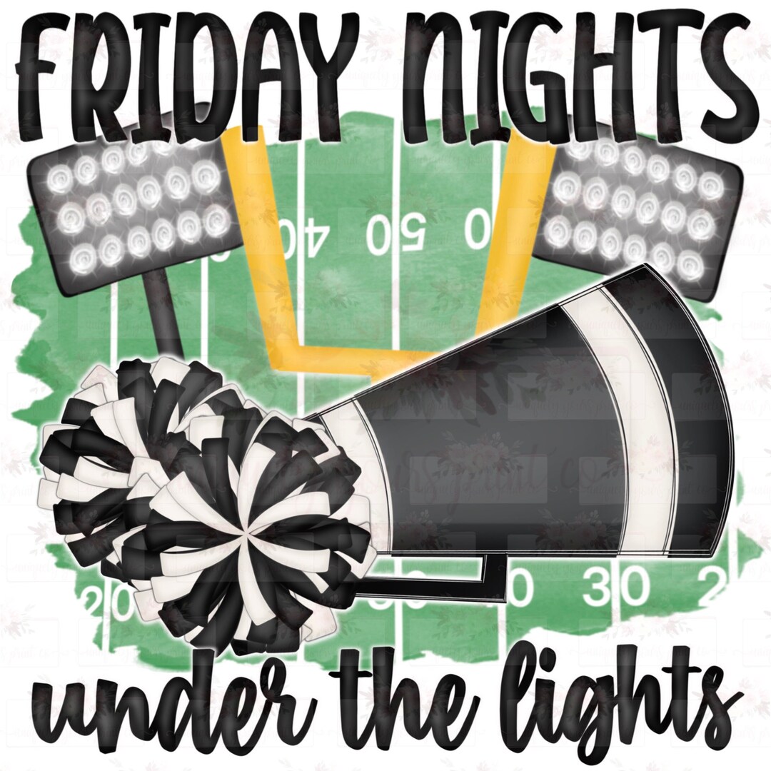 Friday Nights Cheer PNG | Football Field, Hand Drawn (digital Download ...