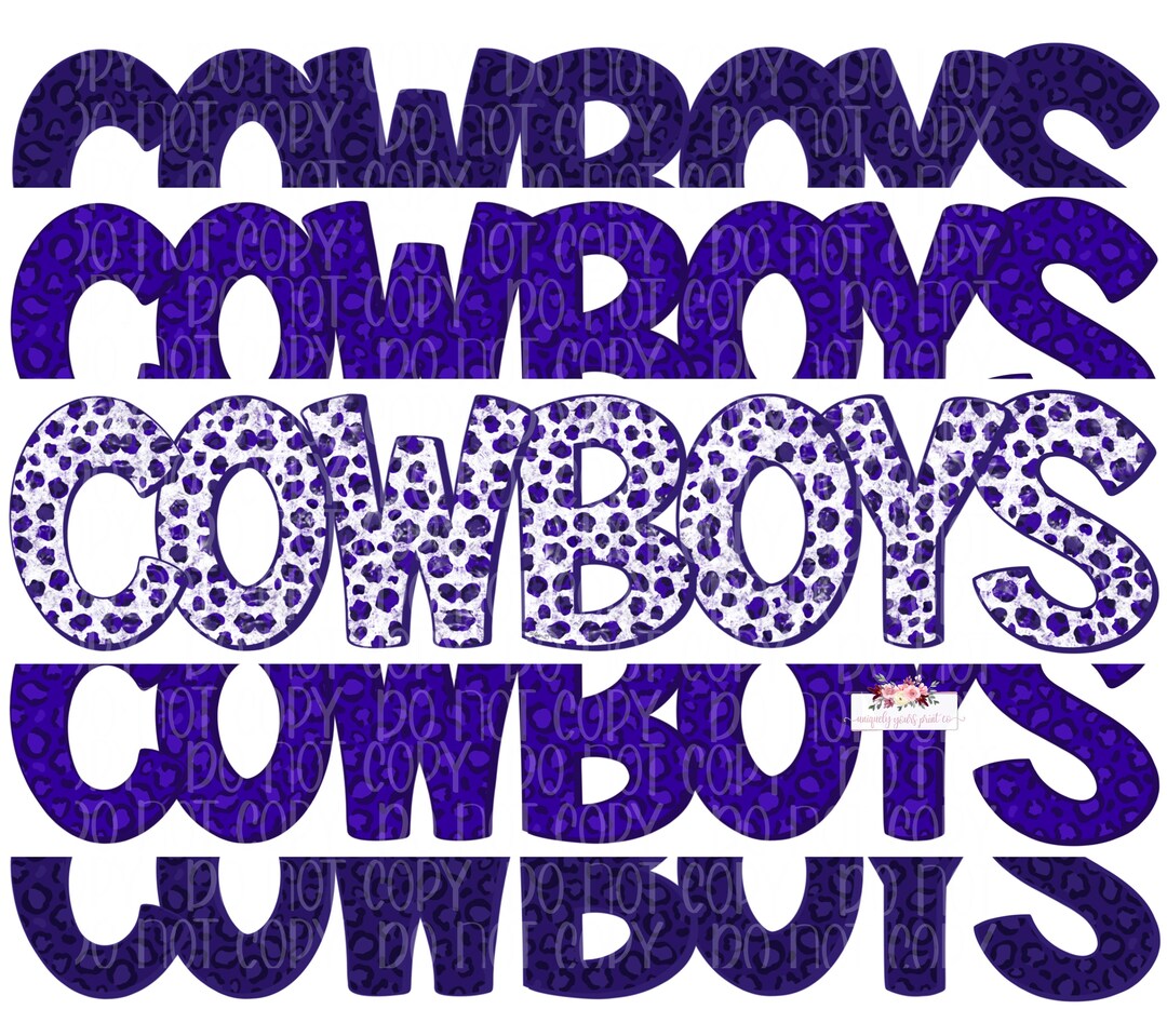 Cowboy Stack Digital Design | White, Indigo Navy Cowboy High School ...