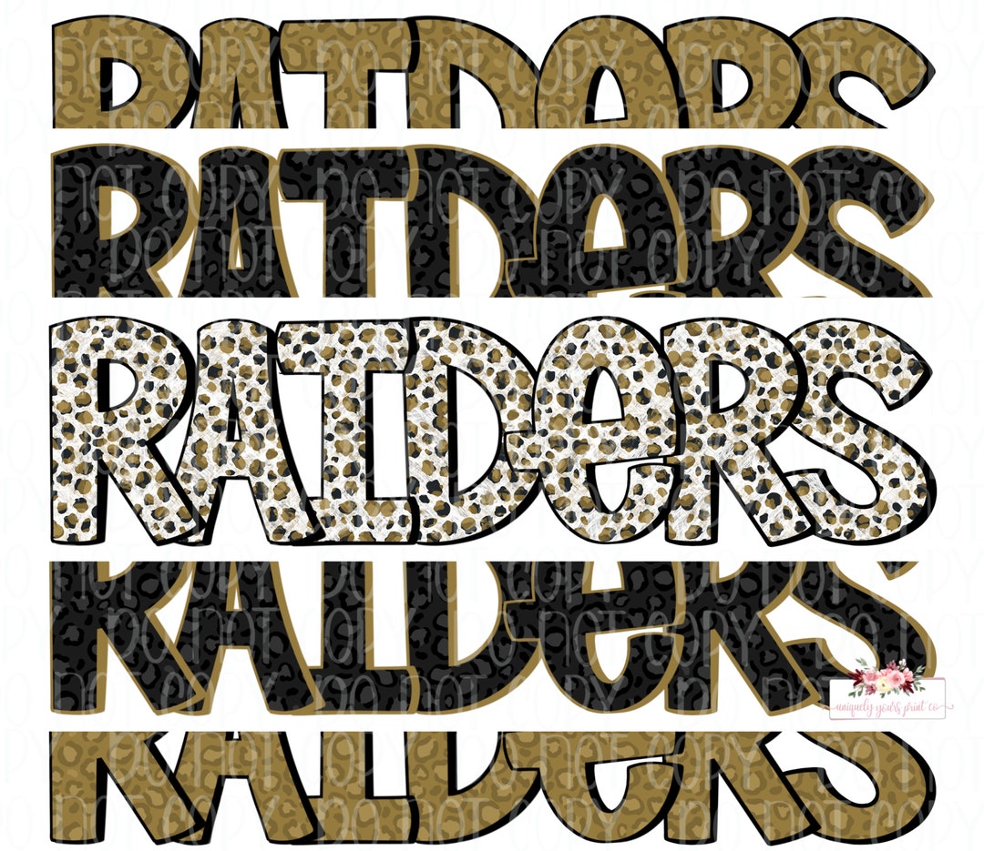 Raiders Stacked Digital Design Download | Black and Gold | Hand Drawn ...