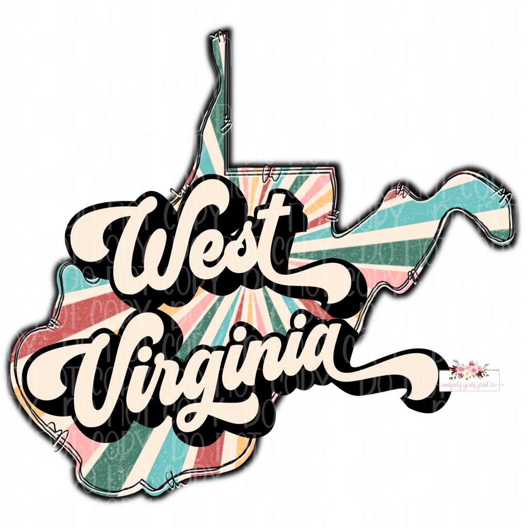 West Virginia State Retro Starburst PNG | Hand-drawn Digital Download ...