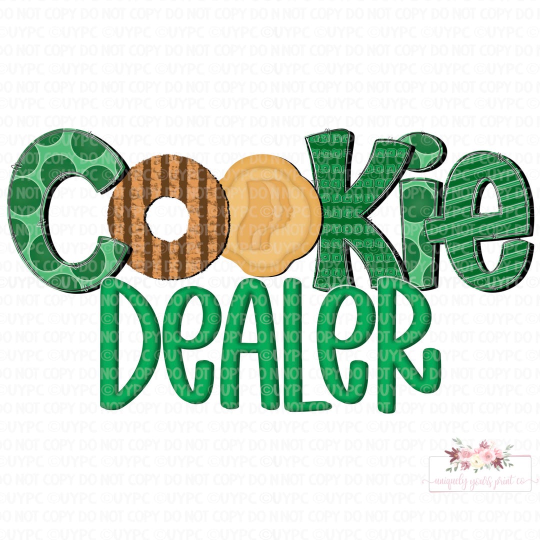 Cookie Dealer Digital Design | PNG | Sublimation | Hand Drawn | Instant ...