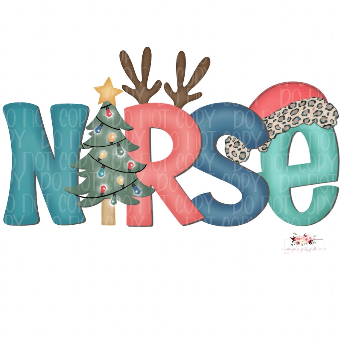 Christmas Nurse Digital Download Hand Drawn Digital PNG - Etsy