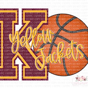 Yellow Jackets Basketball Graphic | Maroon and Gold (digital Download ...