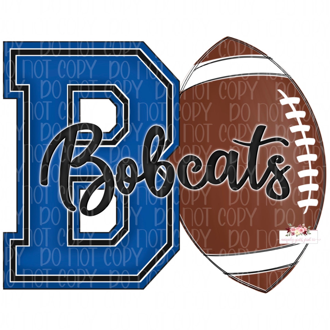 Bell Bobcat Football Digital Design| Hand Drawn | School Spirit ...