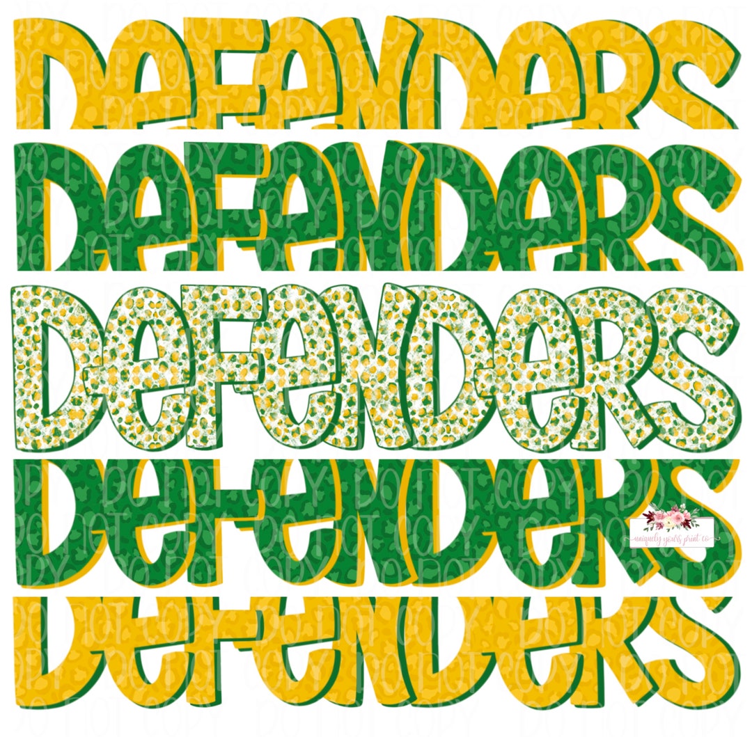 Defenders Digital Design Mascot Clipart Stacked Cheetah Tie Dye ...