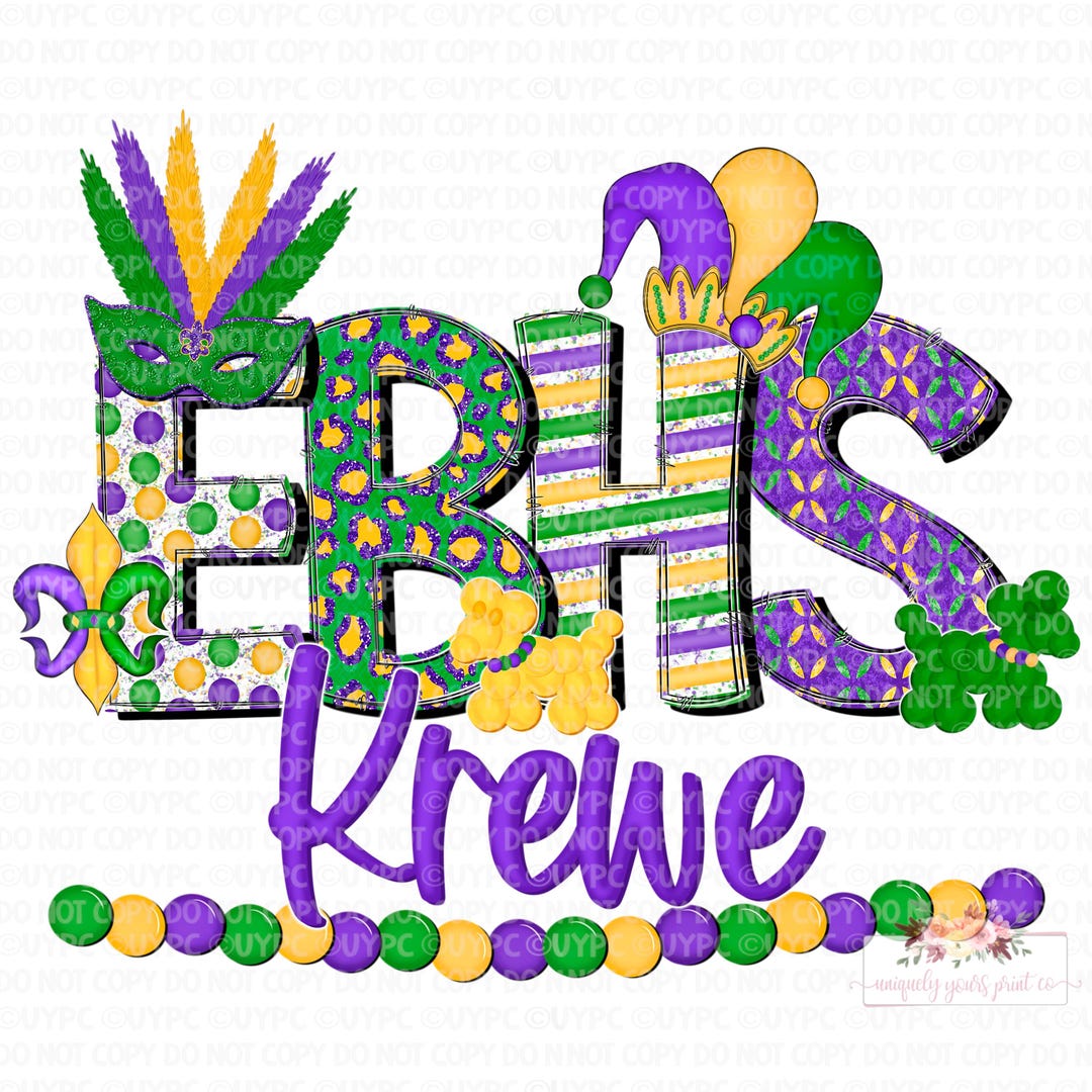 EBHS Krewe Mardi Gras Digital Design | PNG | Hand Drawn Design ...
