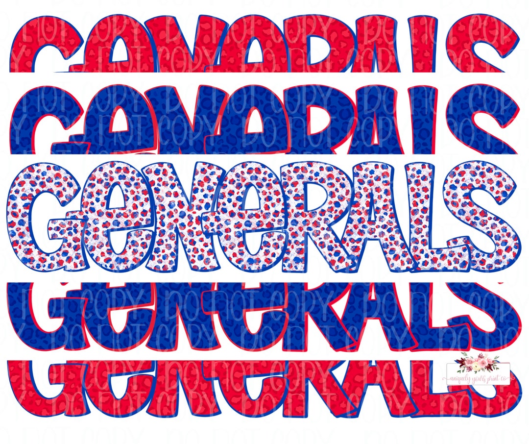 Generals Digital Design | General Mascot | Stacked Cheetah Tie Dye ...