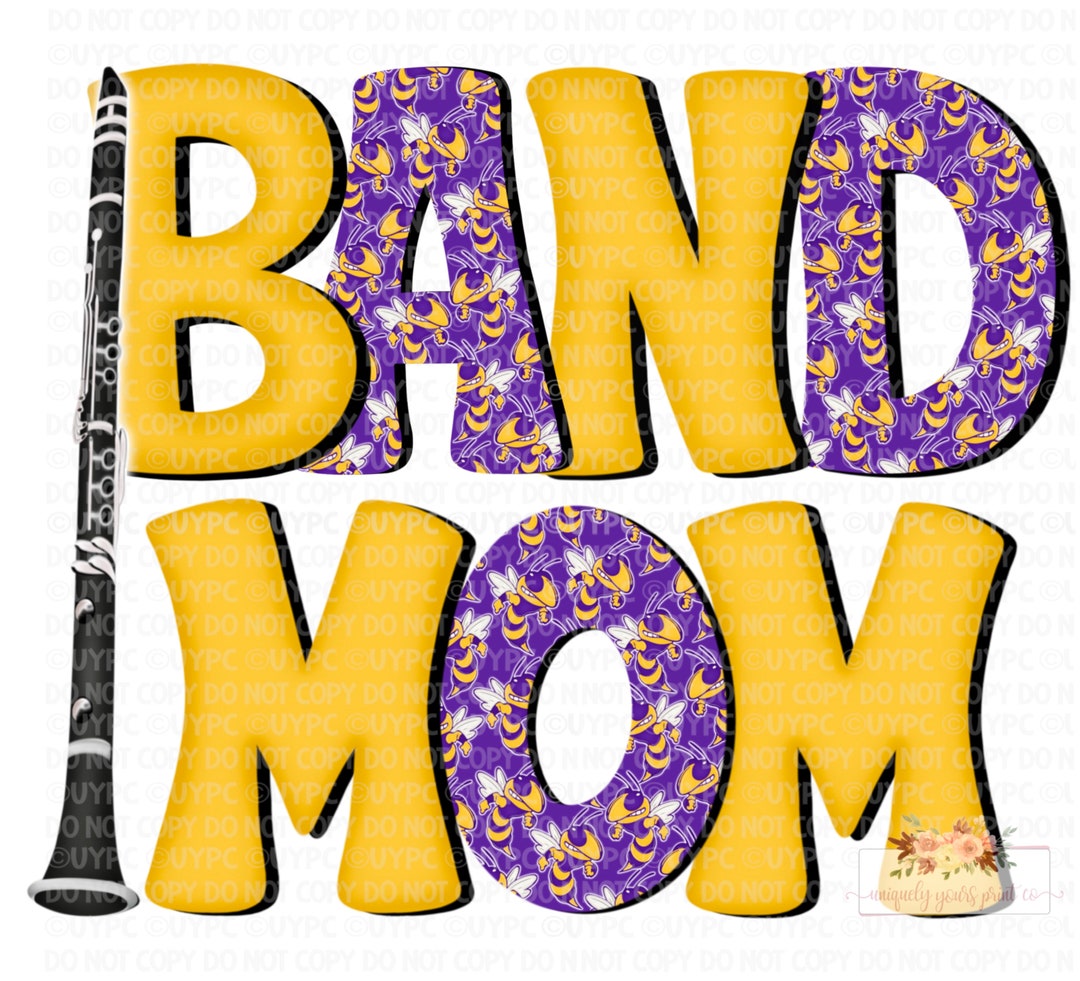 Band Mom PNG | Clarinet | Hand Drawn | Sublimation | Digital Design ...