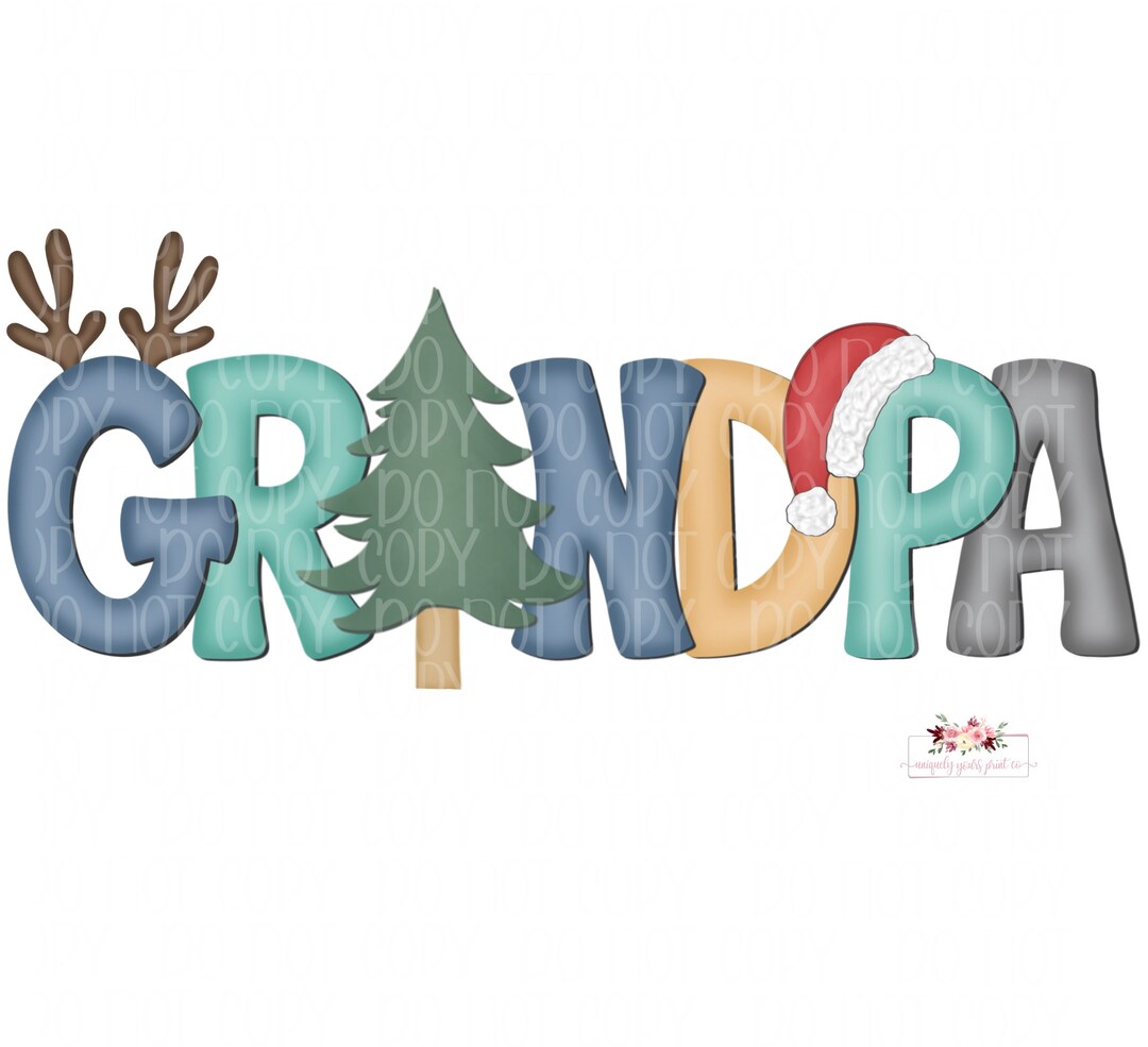Grandpa Christmas PNG | Antlers, Santa Hat (digital Download) - Etsy
