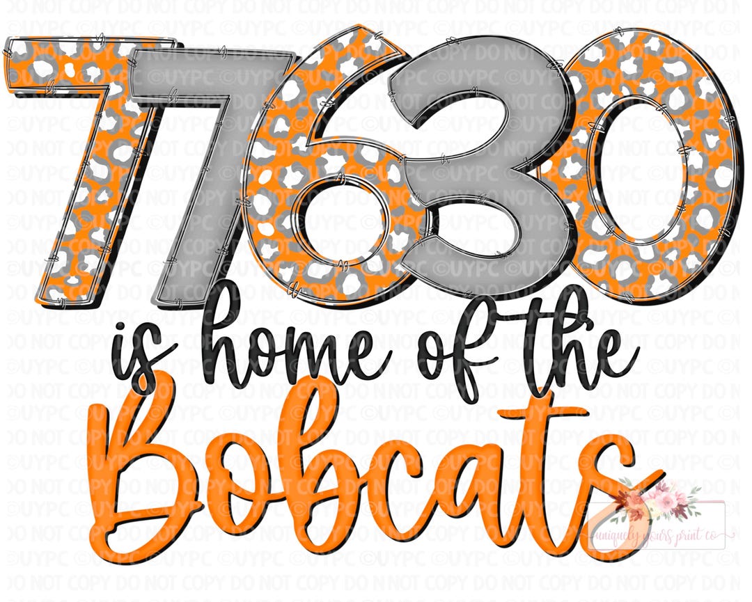 77630home of the Bobcats Digital Design | Silver Orange | Mascot ...
