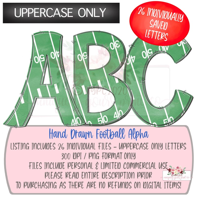 Football Field Doodle - Etsy