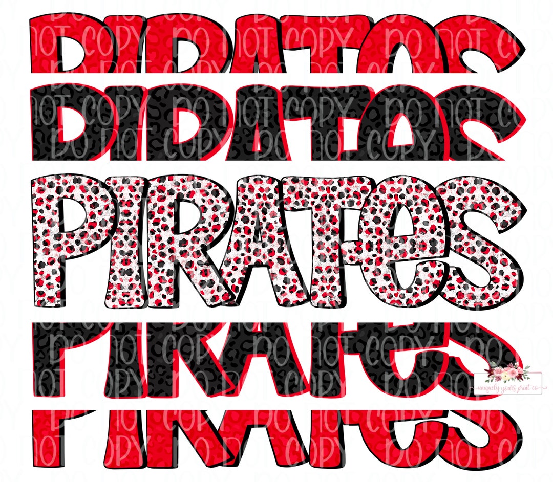 Pirates Digital Design | Pirate Mascot | Stacked Cheetah Tie Dye ...