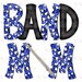 Royal Blue and Black Cheetah Tie Dye Flute Band Mom Doodle With Tuba ...