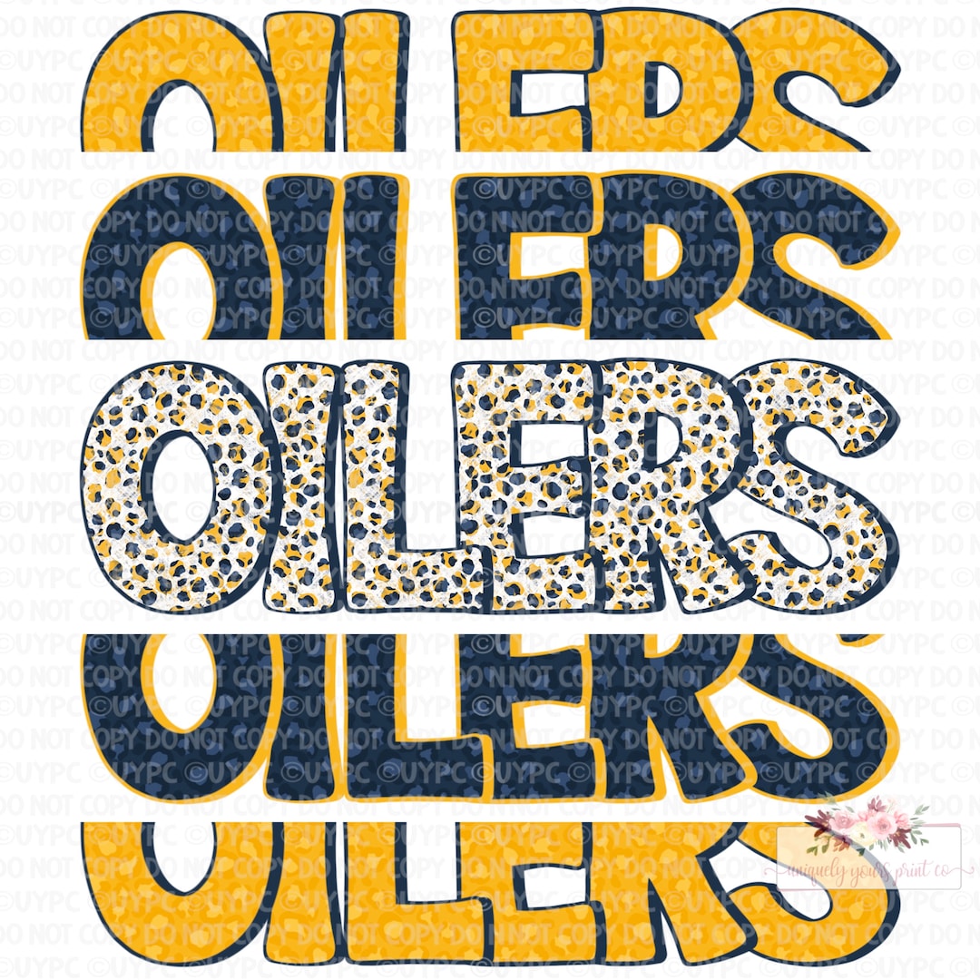 Oilers Digital Design | Oiler Mascot | Stacked Cheetah Tie Dye ...