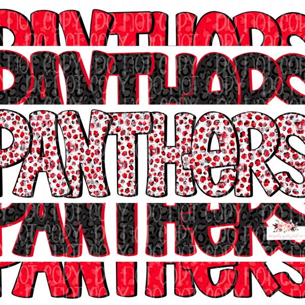 Panthers Red and Black Png - Etsy