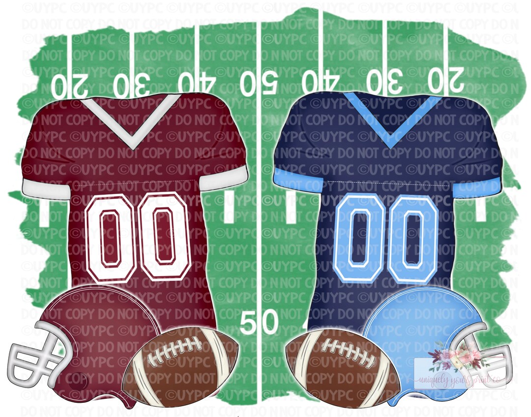 Team Divided Football Digital Design | Maroon White & Navy Columbia ...