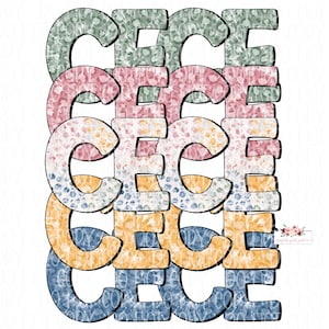 Cece Boho Stacked Digital Design | Mothers Day Digital | Stacked ...